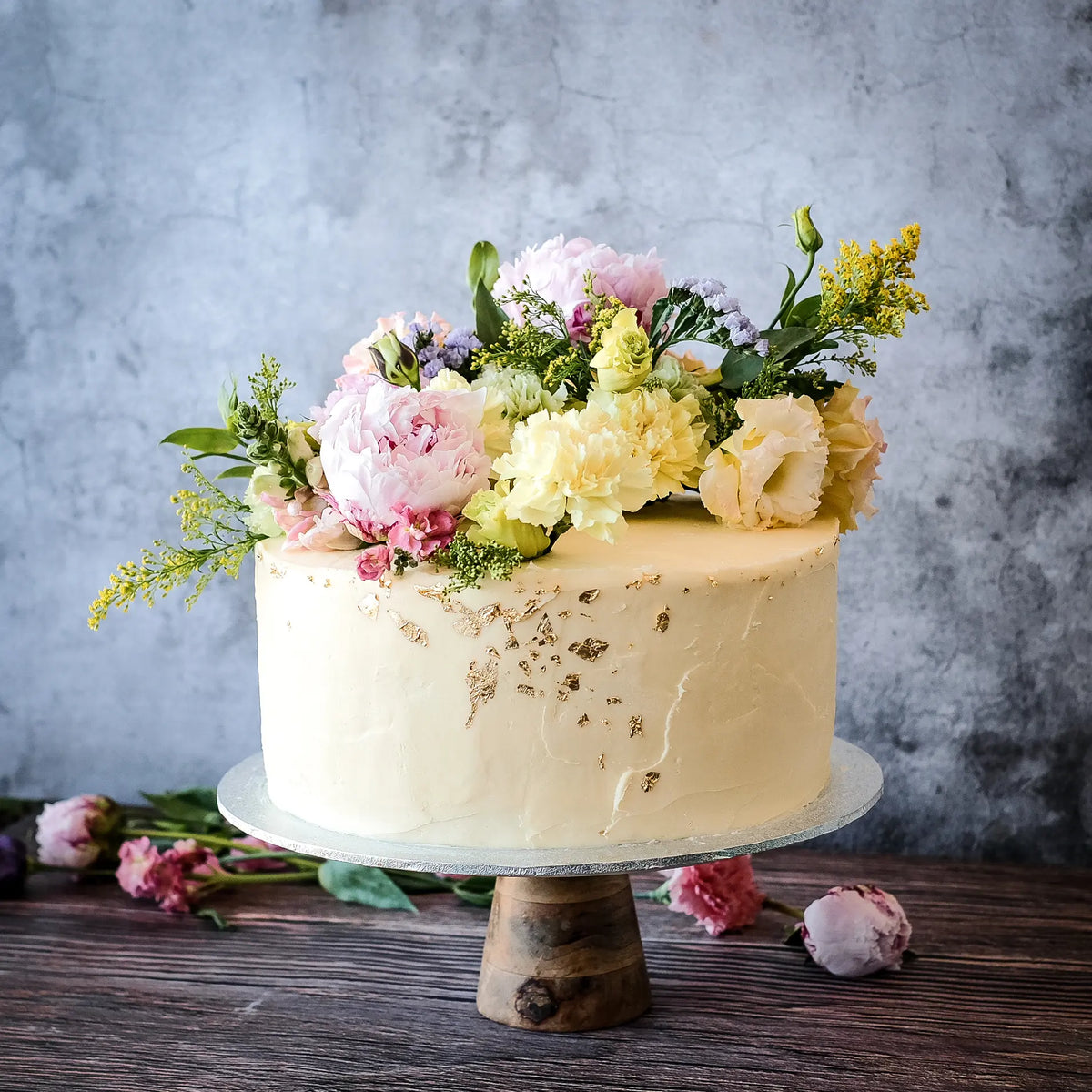 Bold Florals (Single Tier) – Cakey Cakes